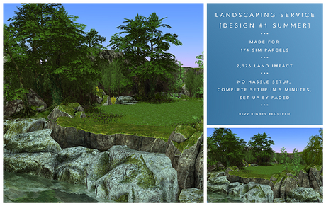 Second Life Marketplace - [F] Landscape 1 - Oaklands - SUMMER (1/4 Sim)